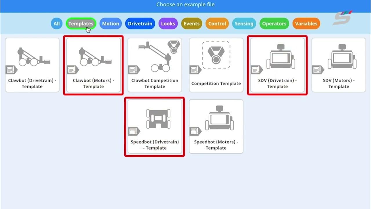 VEXcode V5 Blocks - Uso de proyectos y plantillas de ejemplo - YouTube