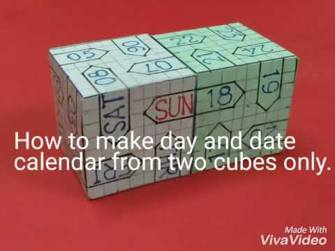 DIY Perpetual Day and Date display calendar with JUST two cubes - YouTube