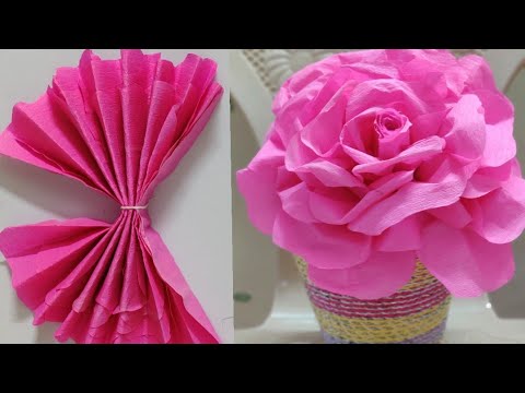 Giant Crepe Paper Flower Decor 🌸 | Manualidades de Flores de Papel para Casa@PaperSaiArt's