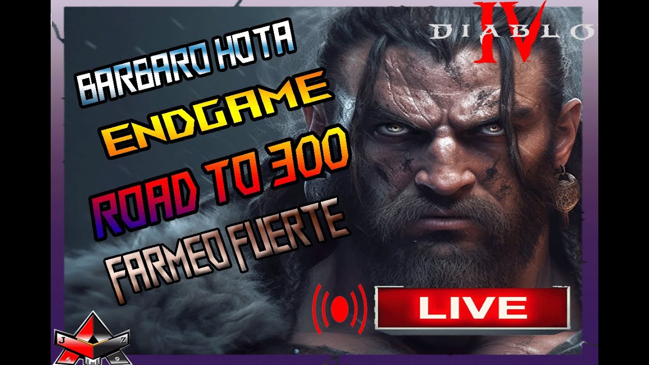🔥D4 S7 ENDGAME 🔥SUBIENDO REPUTACION🔥BARBARO🔥ROAD 300🔥LIVE!discord !hola !hielo !rayo !poe2 - YouTube