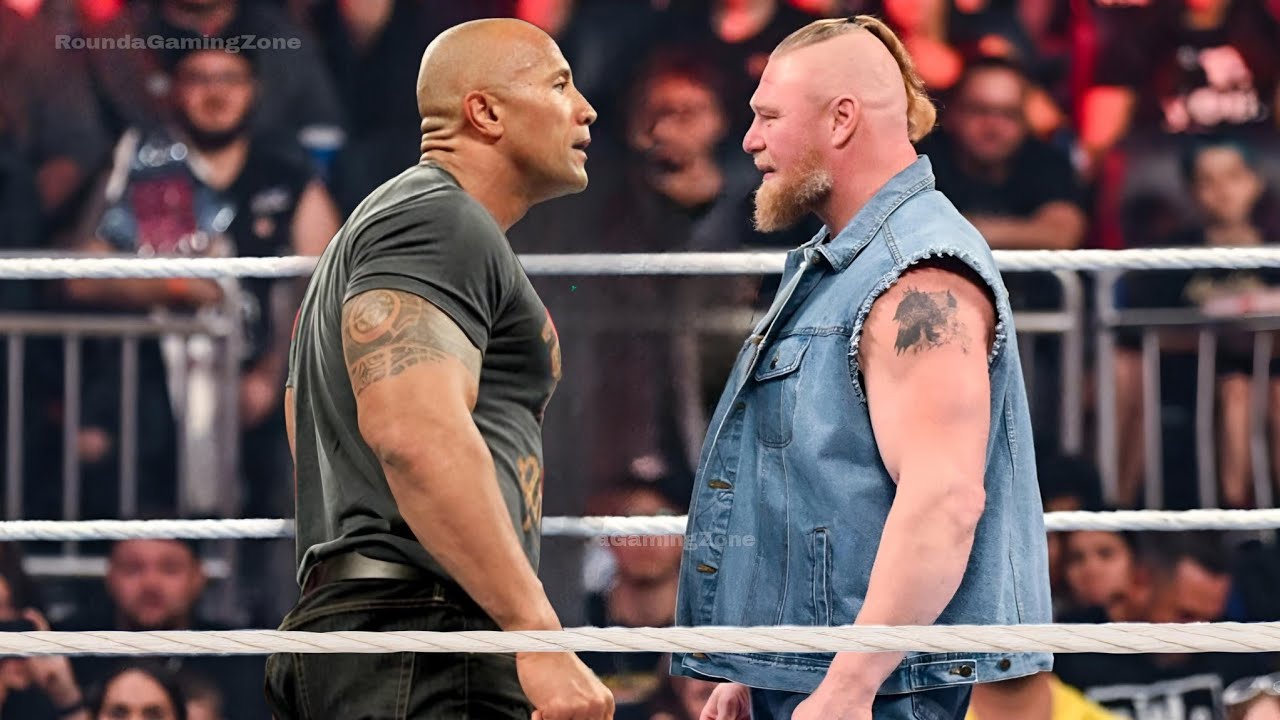 WWE FULL MATCH - Brock Lesnar Vs. The Rock : WrestleMania Live Full ...