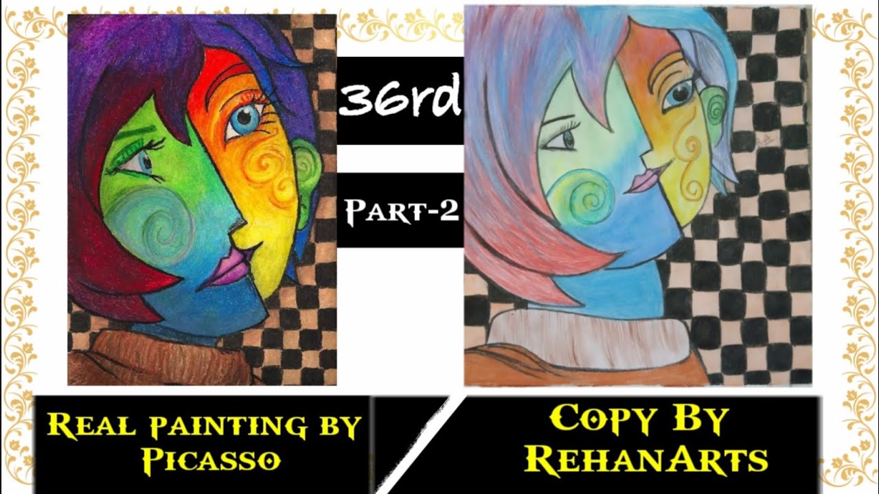 How to draw Picasso style painting||dailychallenge sketch 36 day video ...