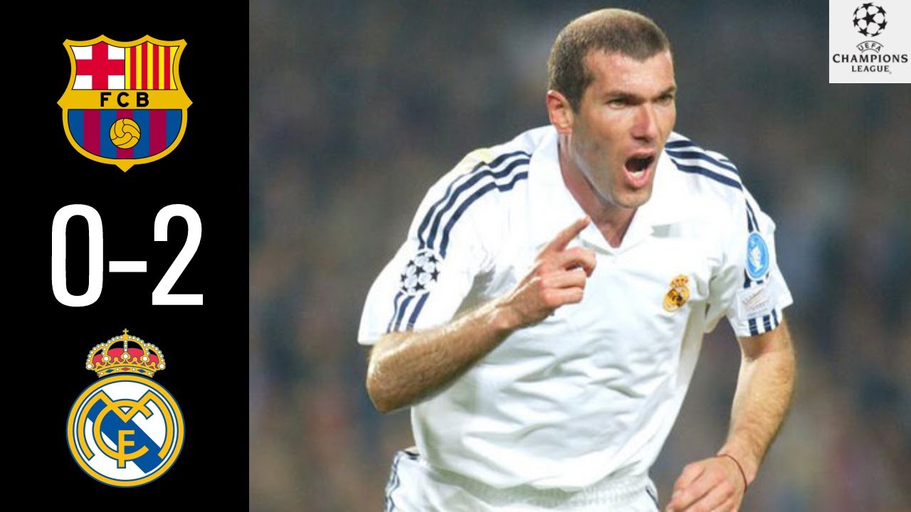 Barcelona vs Real Madrid UCL 2001/02 (1st Leg) Highligths (23/04/2002 ...