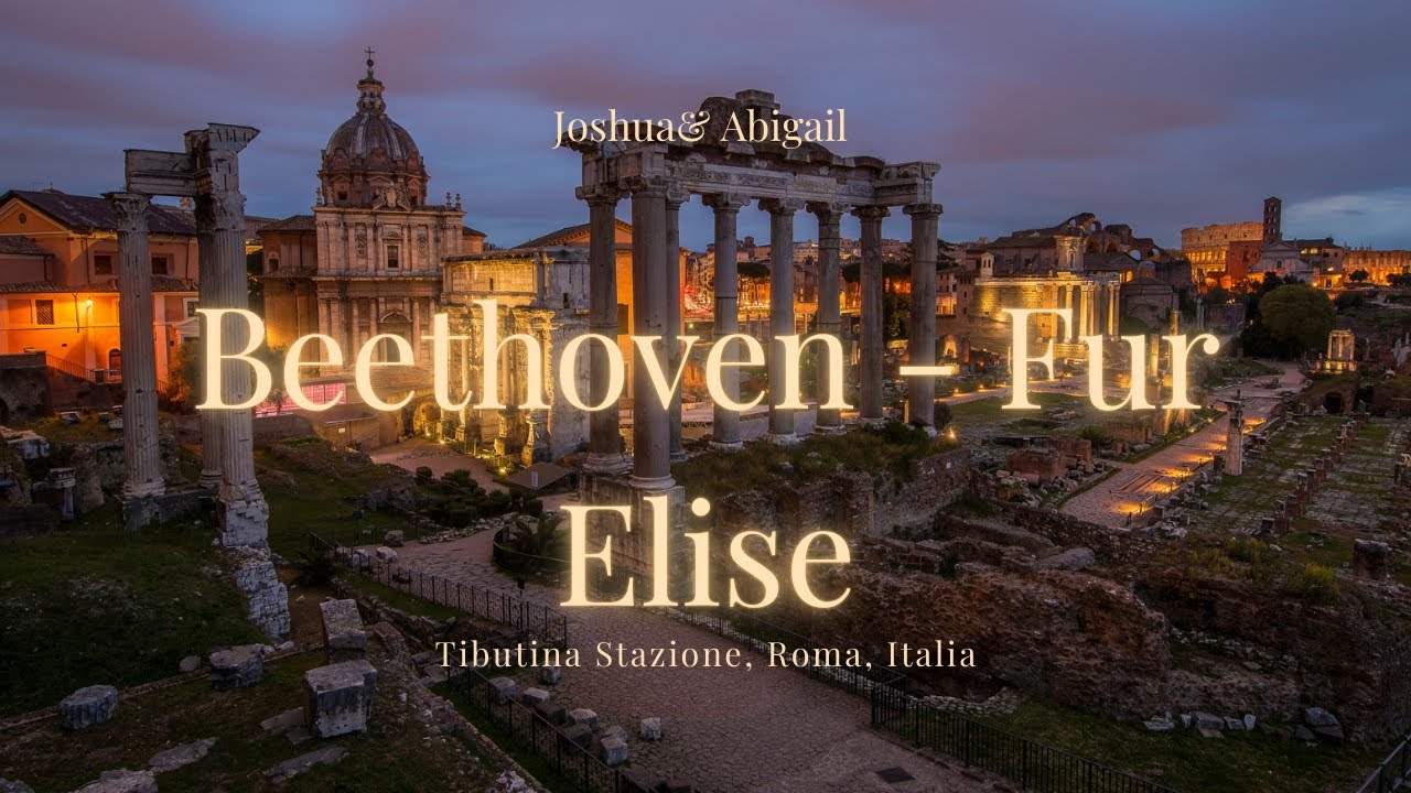 Beethoven | Fur Elise | Joshua & Abigail busking in Tiburtina station ...