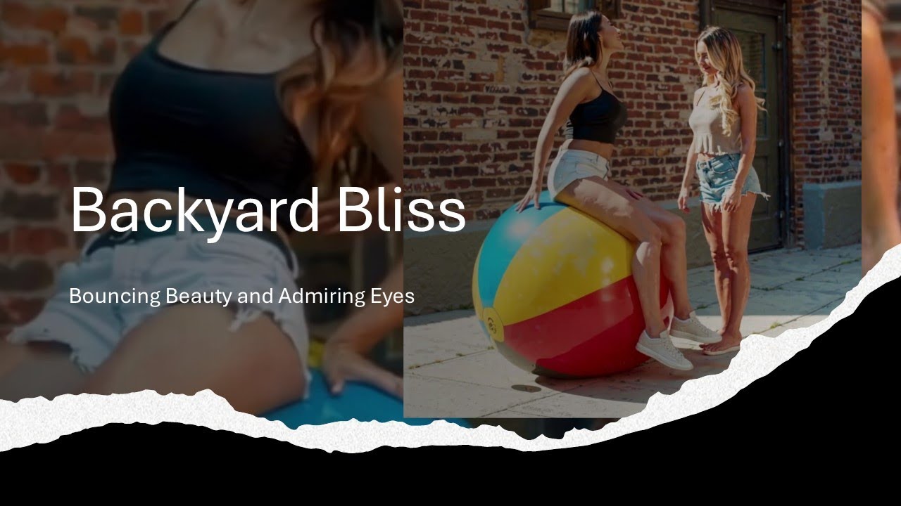 Backyard Bliss: Bouncing Beauty and Admiring Eyes - YouTube