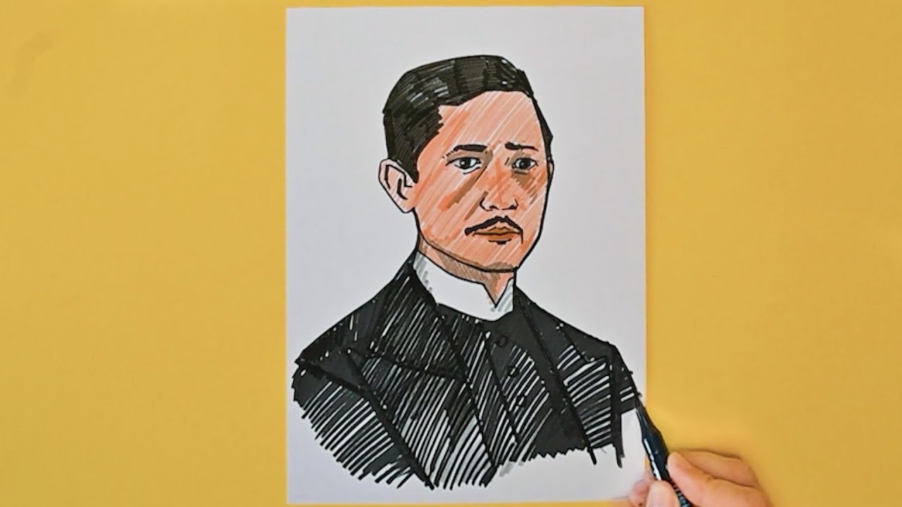 How to draw José Rizal (Philippines) - YouTube
