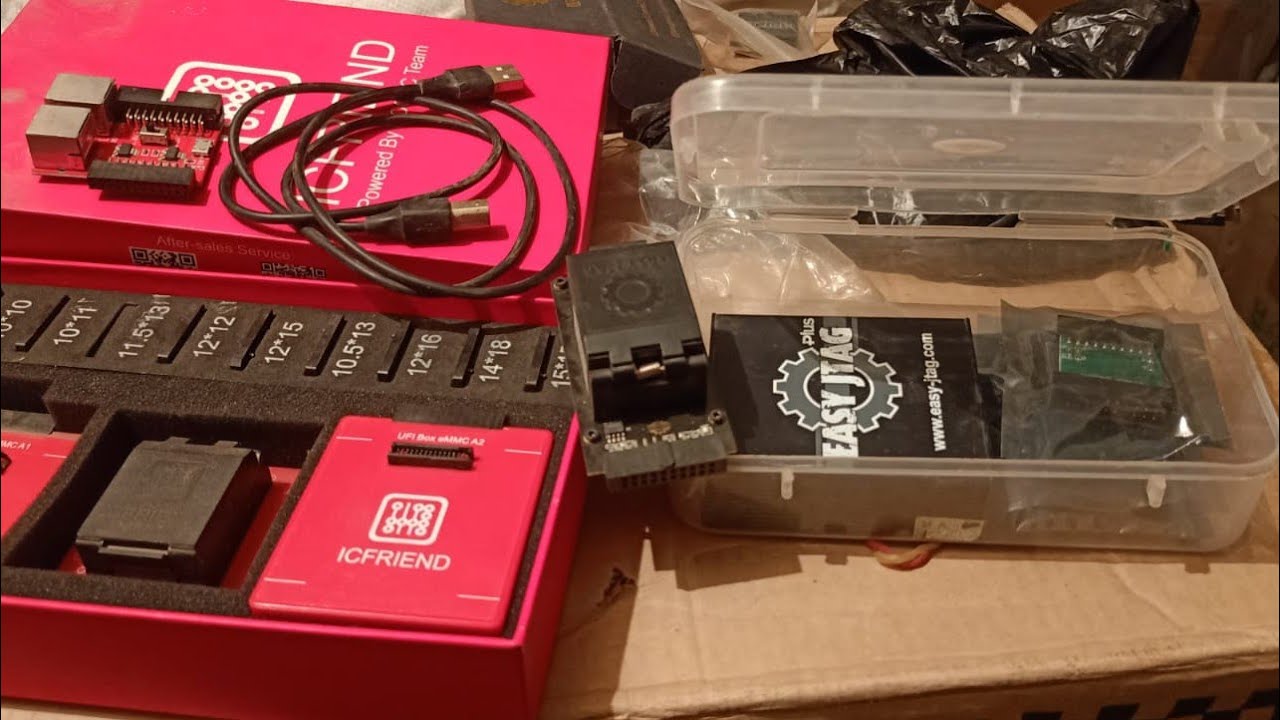 EASY JTAG with BGA 254 UFS Adaptor and IC FRIEND EMMC 13 in 1 Adaptor ...