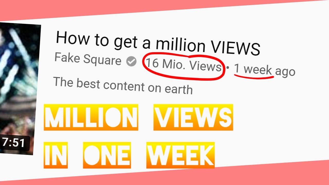 TOP 5 Tricks to get a MILLION VIEWS in one week | Tutorial - YouTube