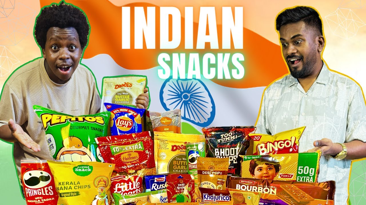 Trying INDIAN SNACKS for the FIRST TIME! 🇫🇯🇷🇼 - YouTube