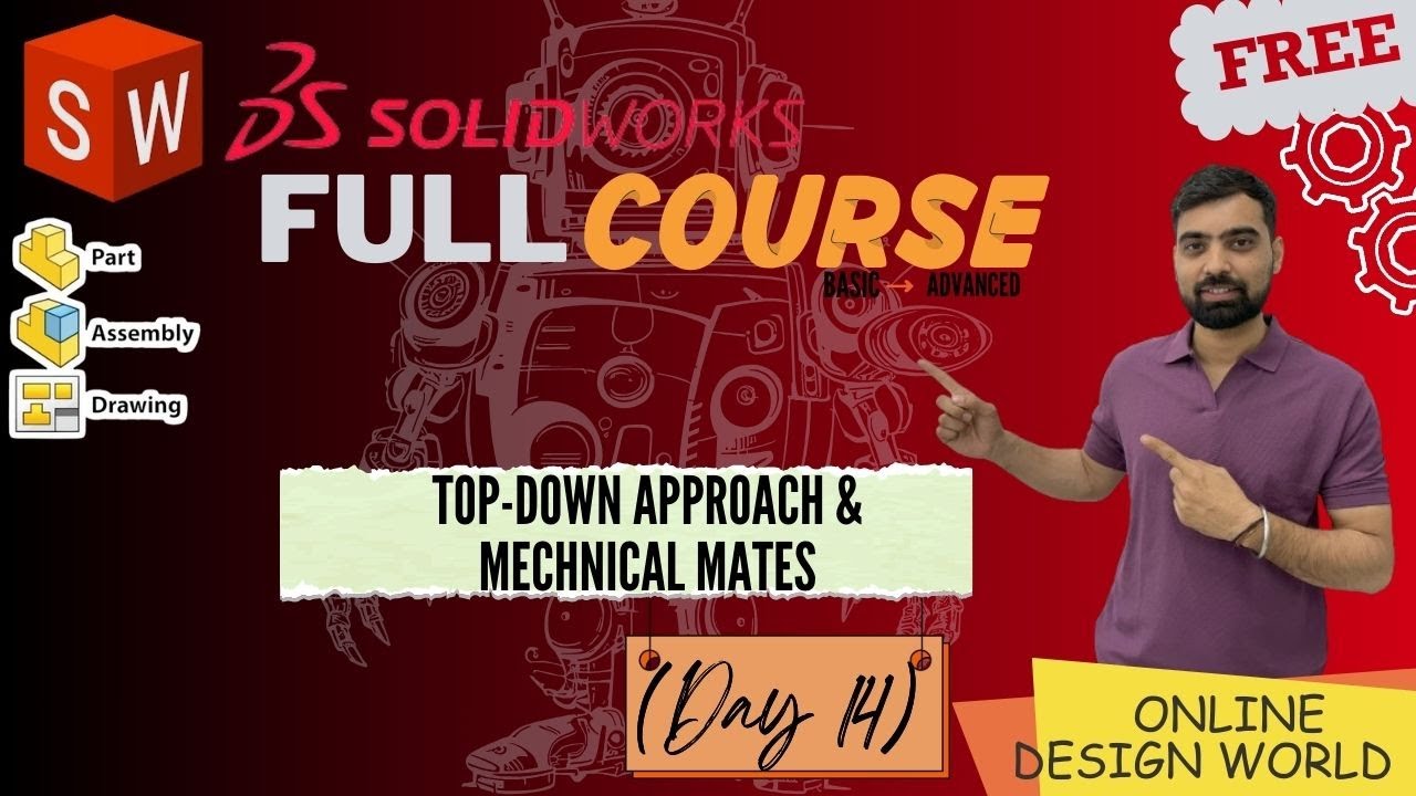 SOLIDWORKS Top-Down Approach & Mechanical Mates - YouTube