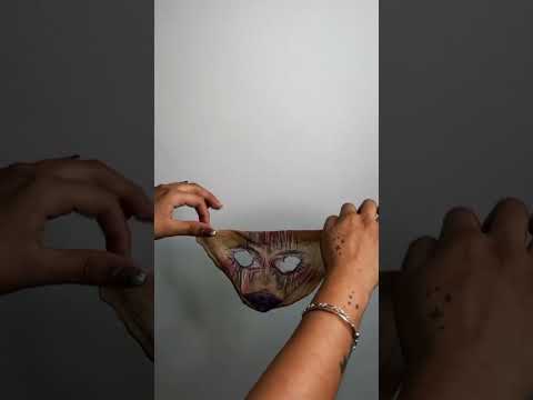 Part 1. Trying the stocking trend. Hope you had a great halloween 🎃 #dollface #halloweenmakeup