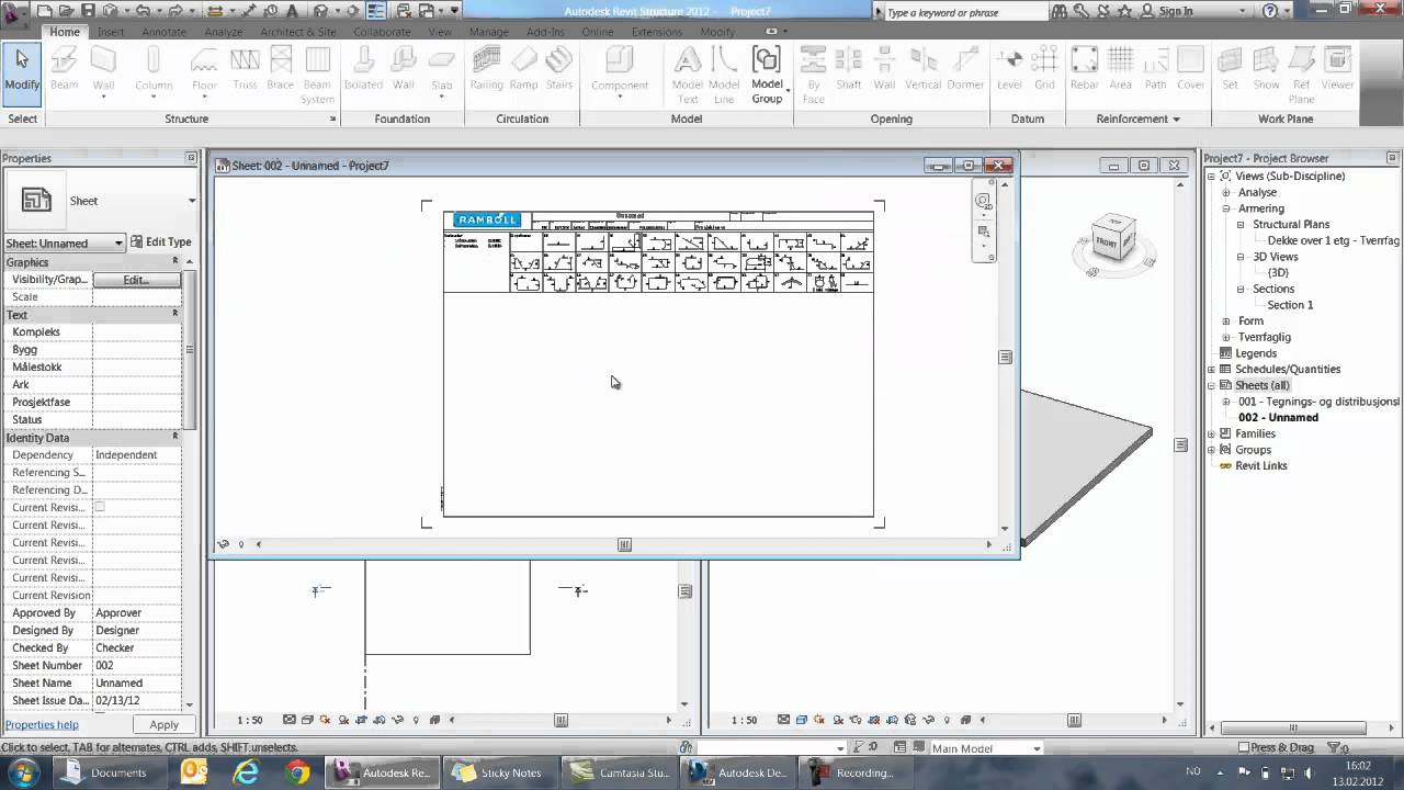 3D armering i Revit Structure 2012 del 1 - YouTube