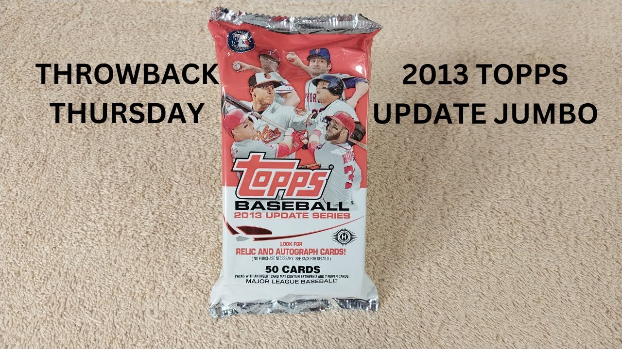 Throwback Thursday Baseball Cards: 2013 Topps Update JUMBO HOBBY PACK ...