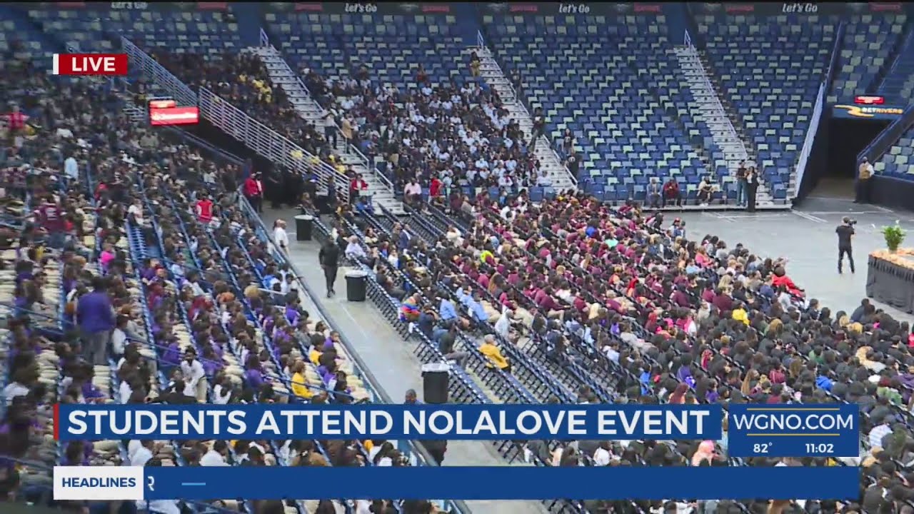 Students combat gun violence with 'NOLA Love' rally - YouTube