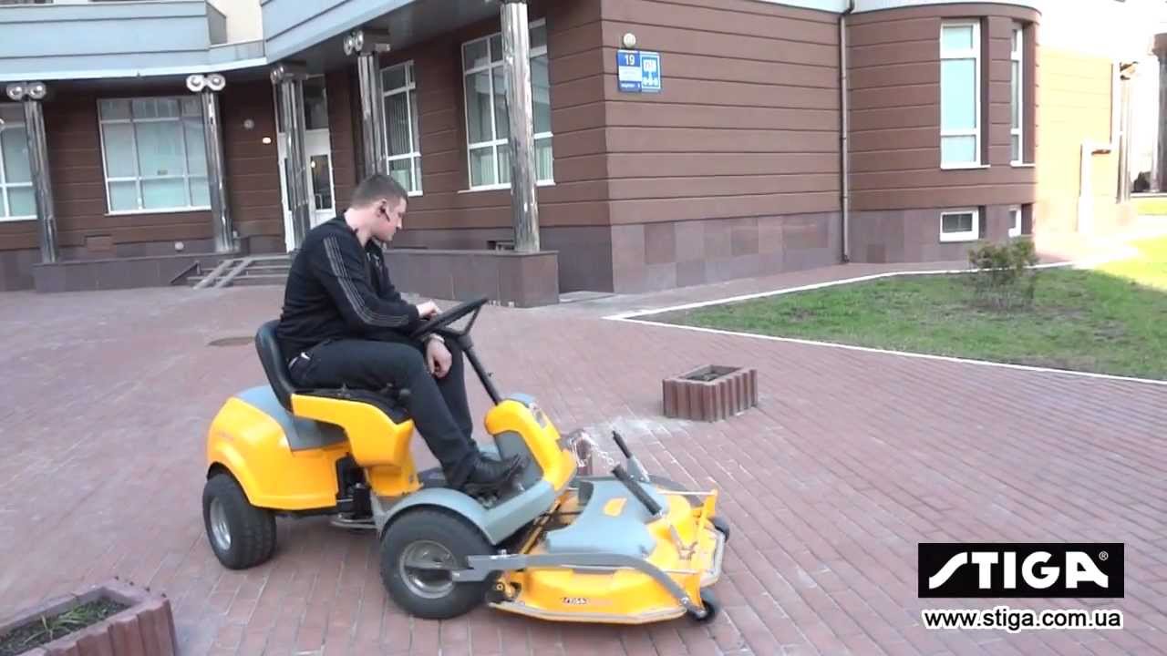 Работа райдера Stiga Park Plus - YouTube