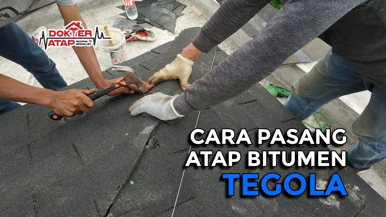 Cara pasang atap tegola | Pemasangan genteng aspal bitumen mudah ...