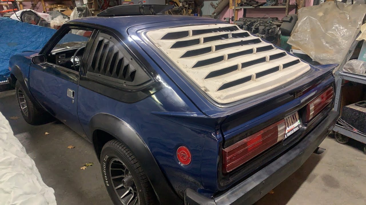 1980 AMC AMX open header cold start - YouTube
