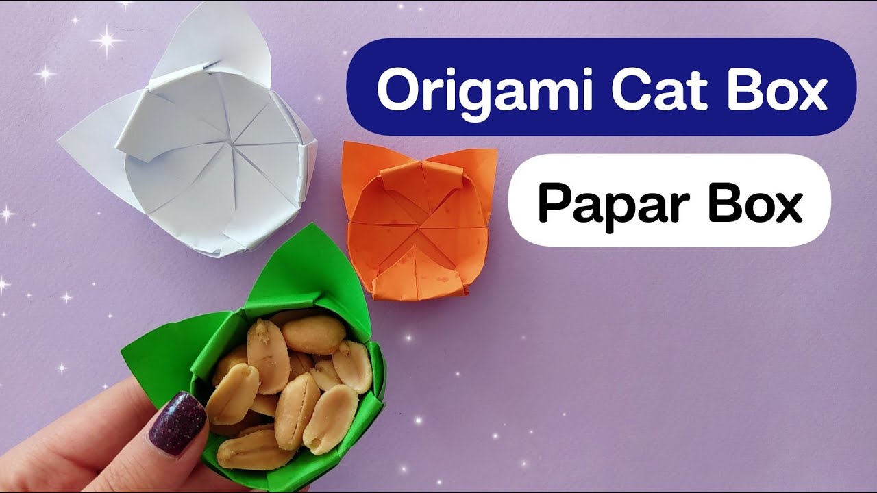 Origami Cat Box: How to Make an Origami Cat Box in 1 minutes - YouTube