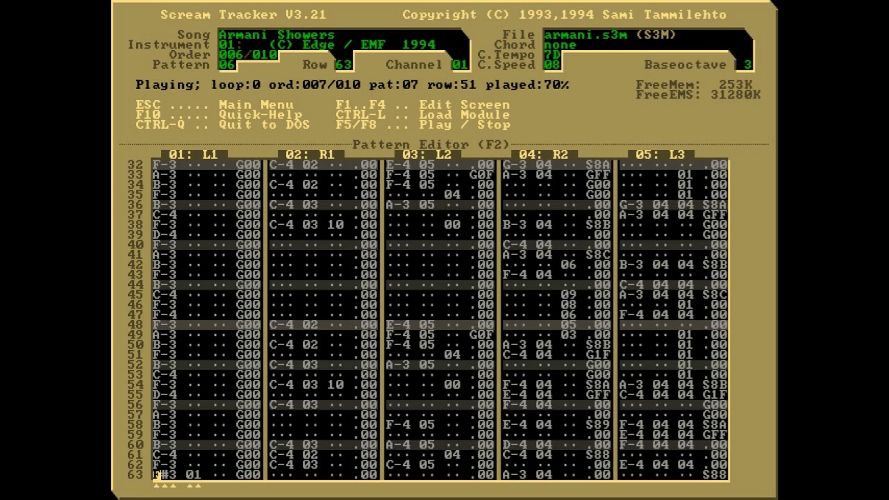 Старая музыка. Scream Tracker. - YouTube