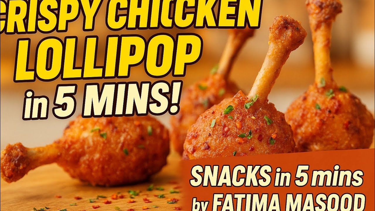 Chicken Lollipop in 5 Minutes | Easy & Juicy Snack Recipe by Fatima ...