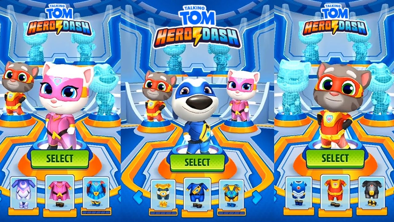 TALKING TOM HERO DASH & HERO, ANGLE, HANK, AND RACCOON BOTH BIGG WAR IN ...