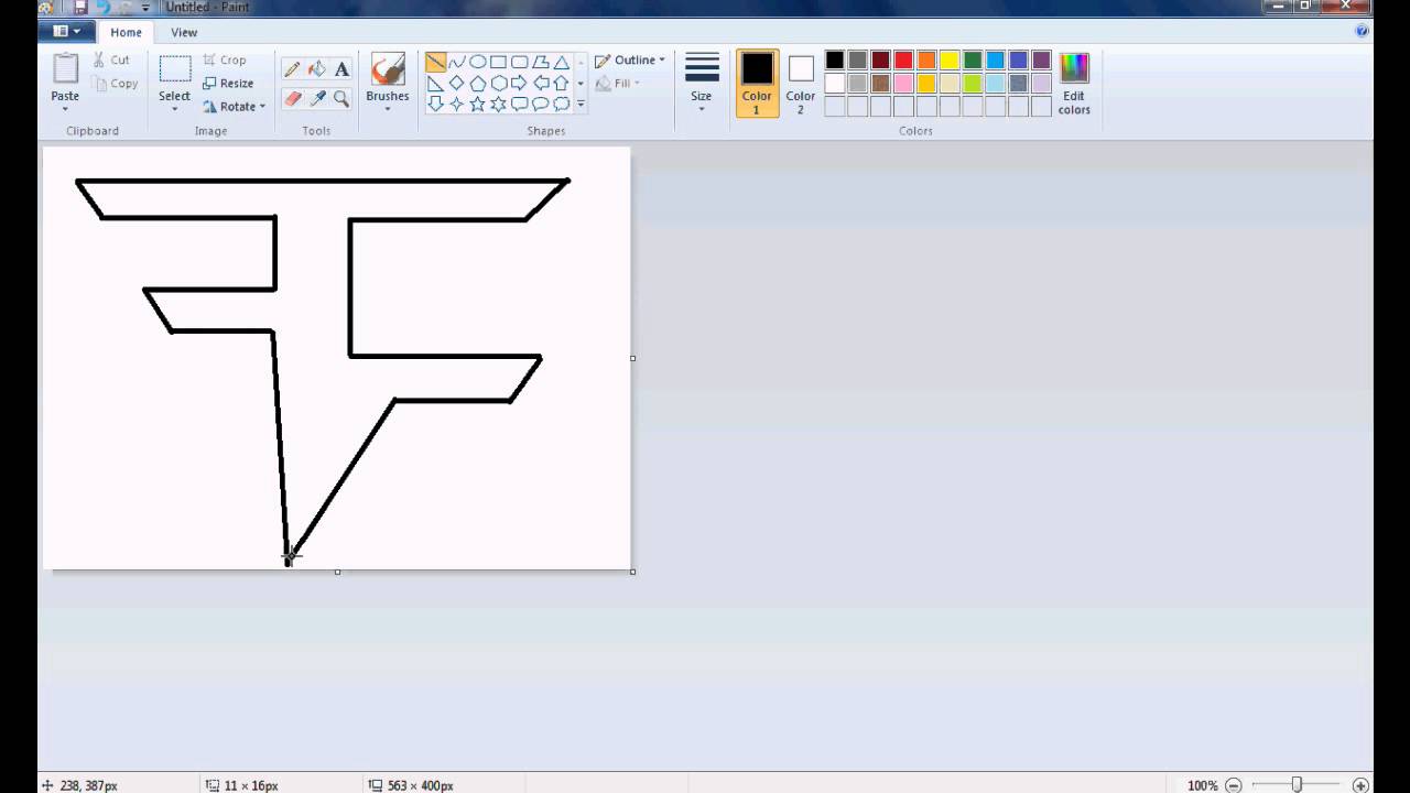 How To Make: The FaZe Clan Logo in MS Paint - YouTube