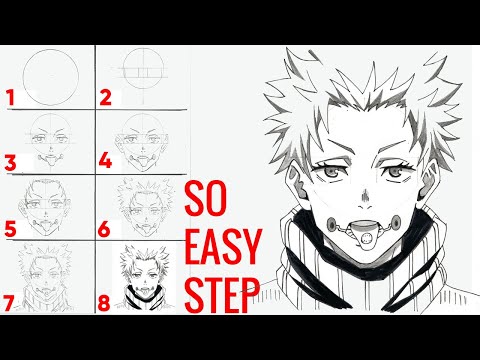 Anime Drawing | How to Draw Toge Inumaki Step by Step | Jujutsu Kaisen ...