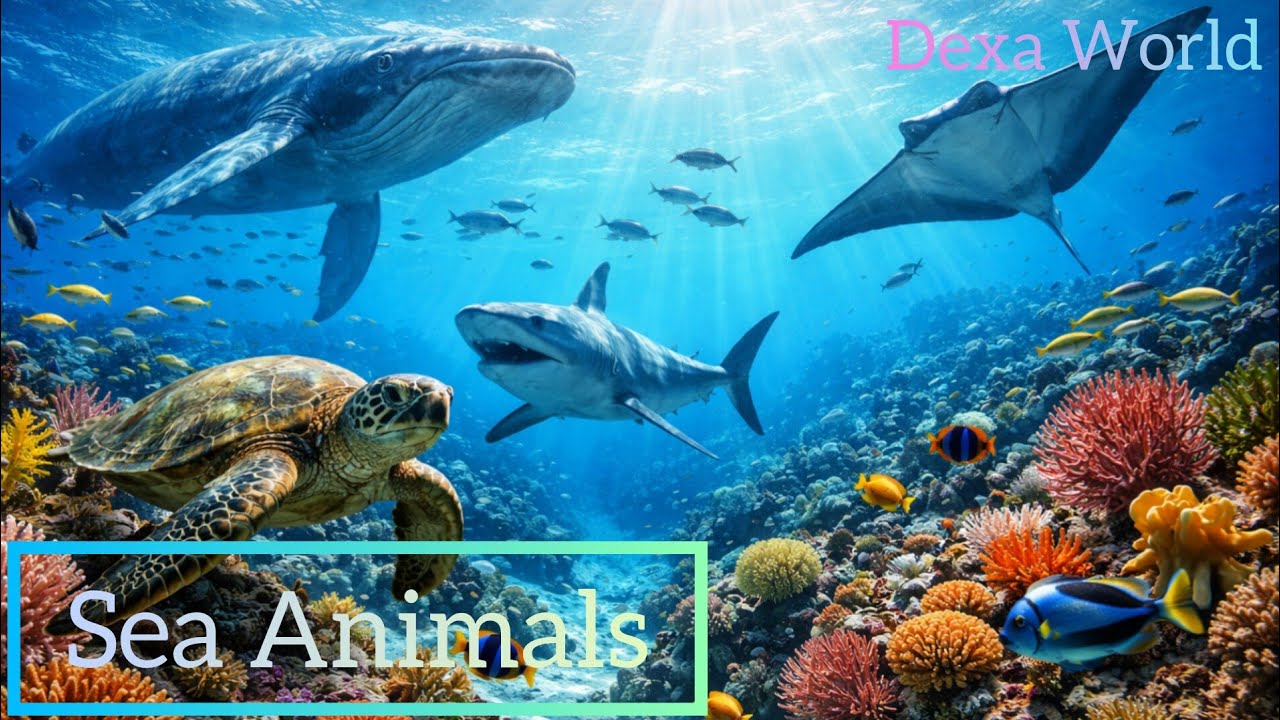 Aquatic Animals,Cute Sea Animals,Penguins,sharks,whales, jellyfish ...