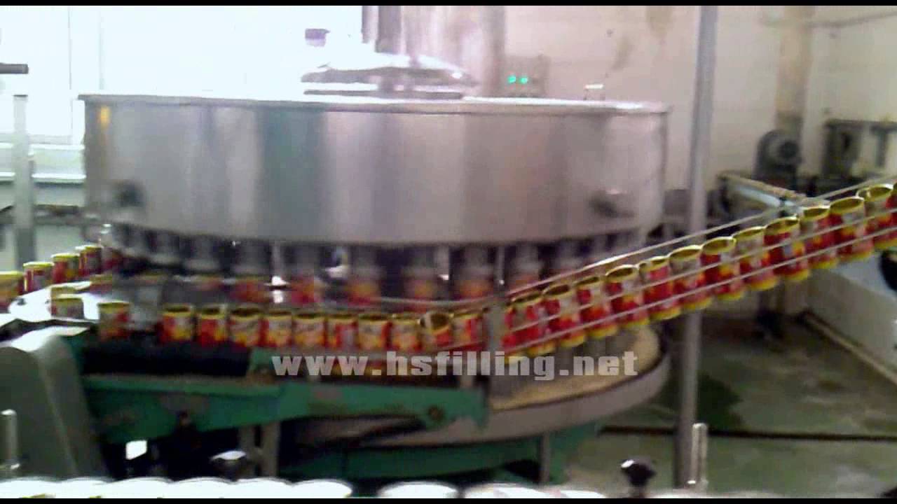 Tin cans filling machine,filling machine - YouTube