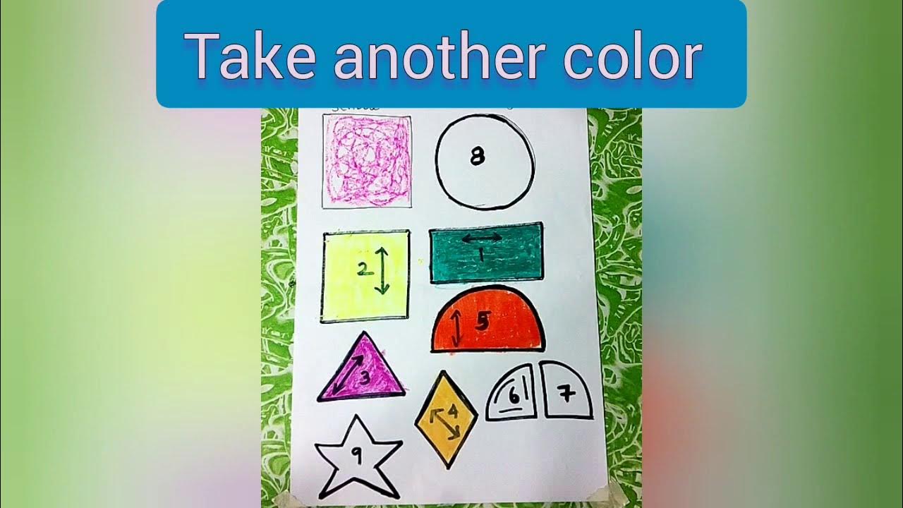 Learn how to fill colors into geometric shapes - YouTube