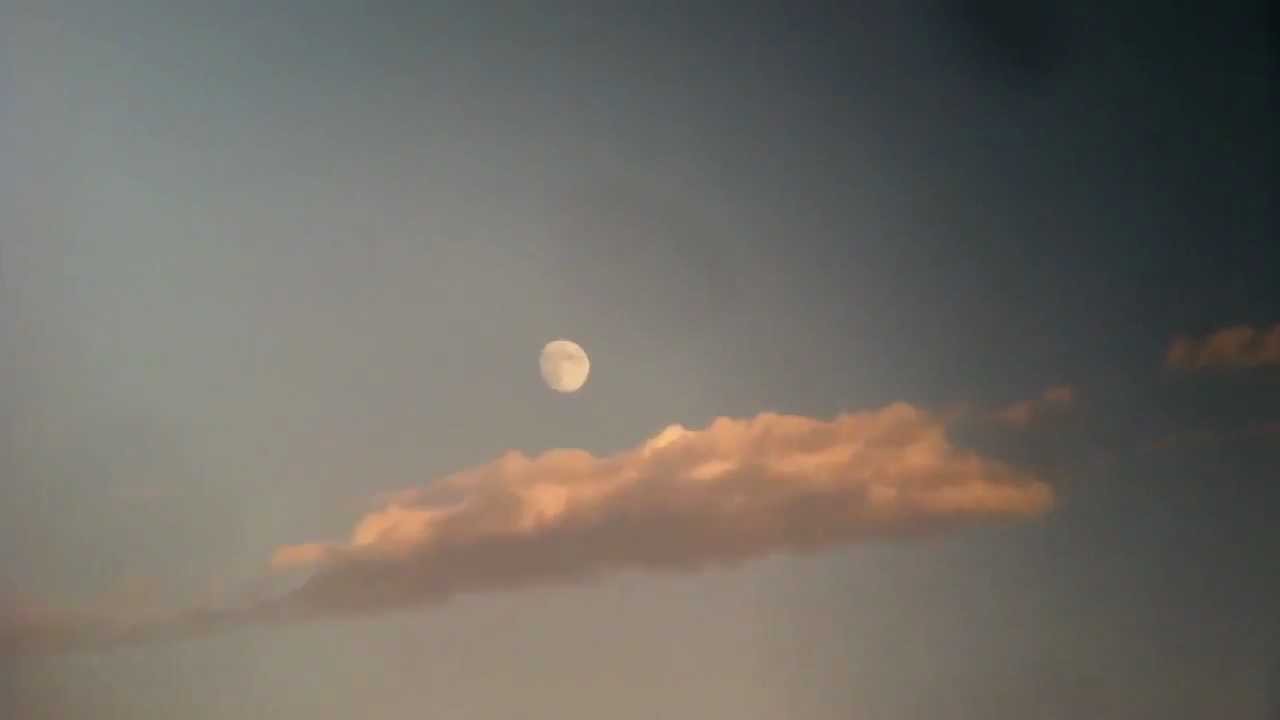 Moon rising, sun setting - YouTube