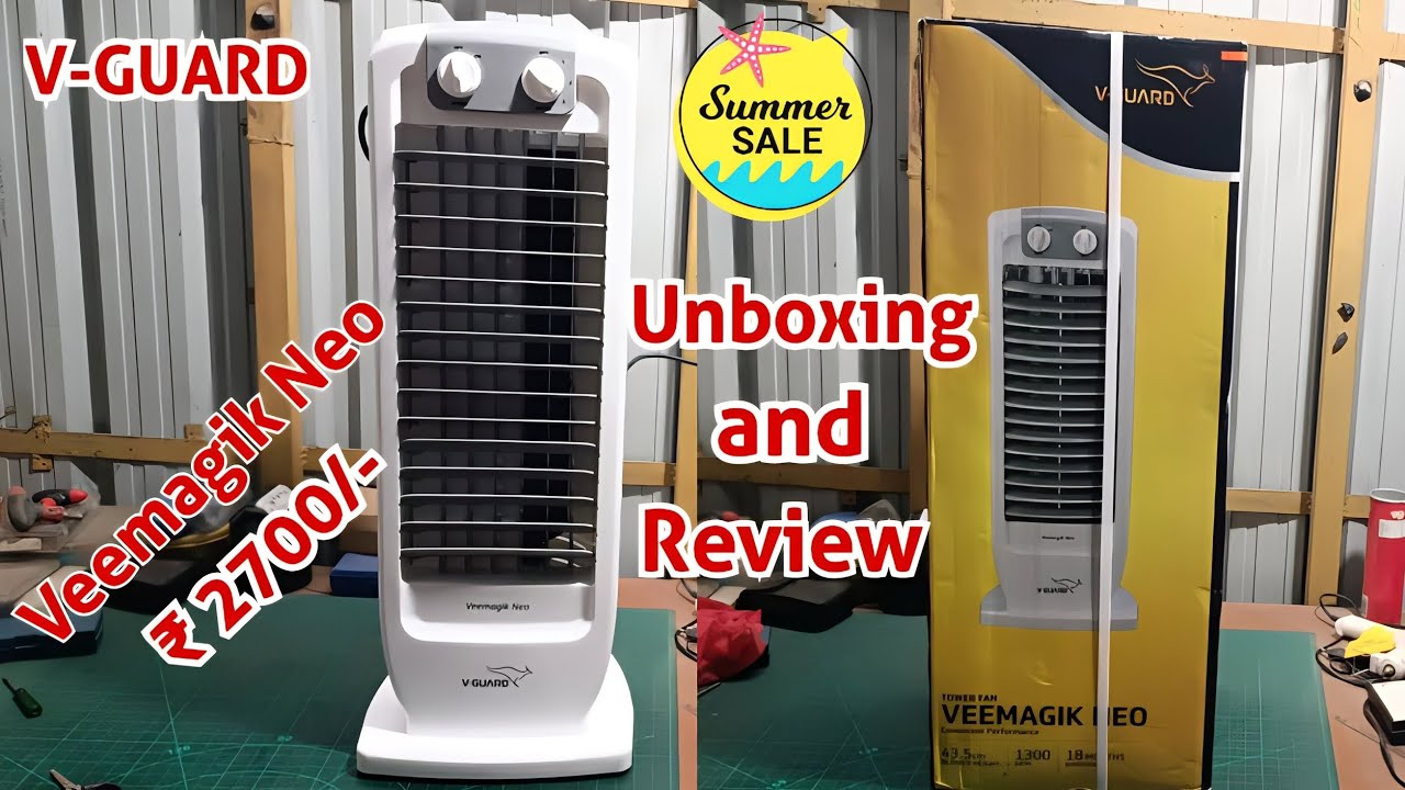 V-GUARD Veemagik Neo Tower Fan Unboxing and Review || Best Tower Fan ...