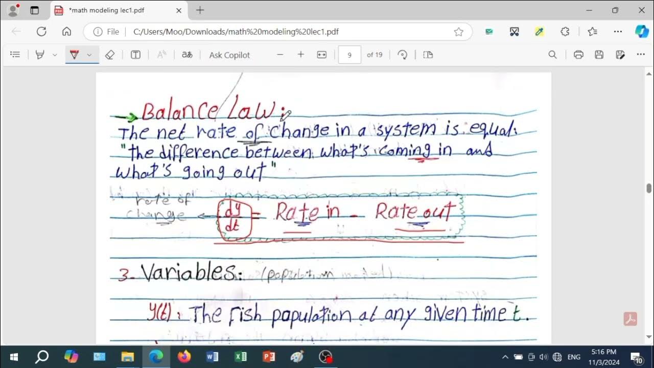 Introduction to Population Models | Lecture 1 Part 2 - YouTube