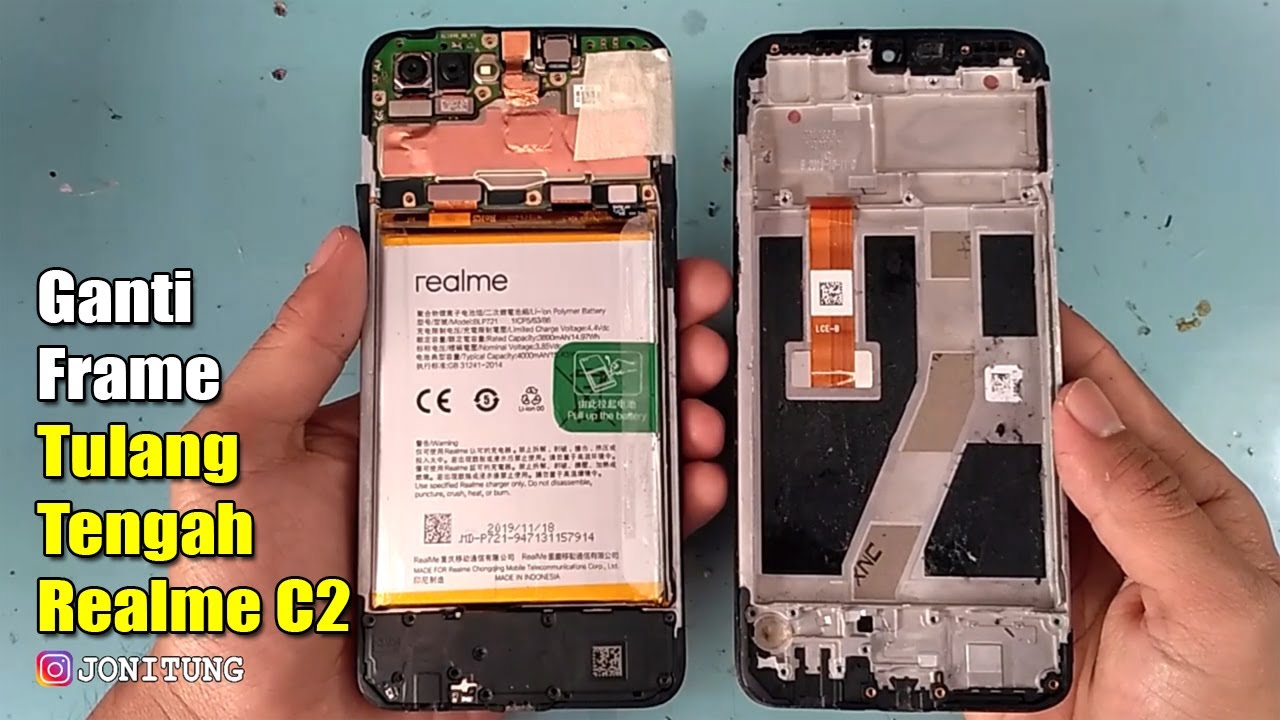 Memindahkan Mesin HP Realme C2 Ke Frame Atau Tulang Tengah Yang Baru ...