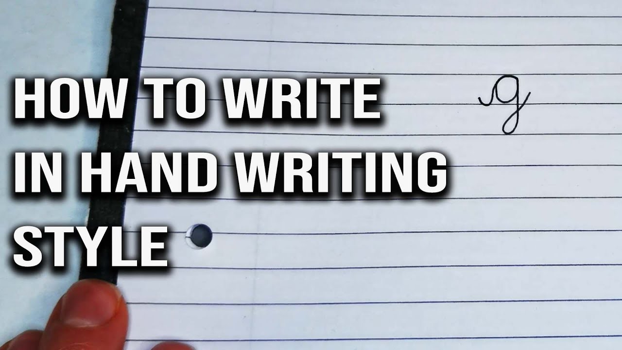 How to write g in handwriting style cursive handwriting styles. - YouTube