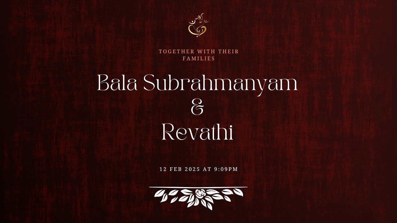 Bala Subrahmanyam weds Revathi || WEDDING CELEBRATIONS|| - YouTube