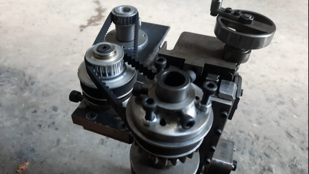 tự chế máy phây mini (độ lại buli nhôm và dây đai răng) - YouTube