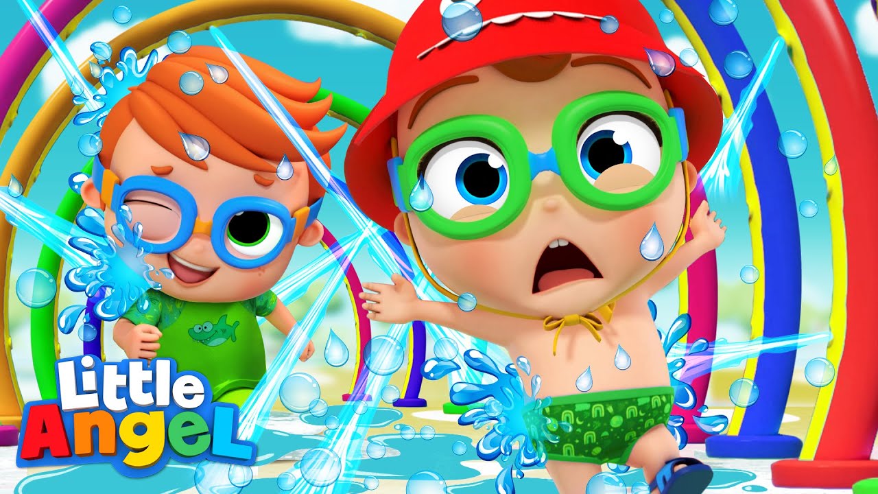 Fun At The Splash Pad (Water Park) | Little Angel Kids Songs & Nursery ...