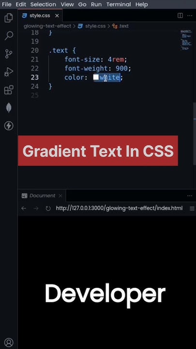 Gradient Text In Css Youtubeshorts Mrsolodev Ytshort Shorts Css Programming Csstutorials
