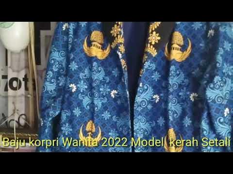 Model Baju Korpri Wanita||model kerah setali 2022 - YouTube