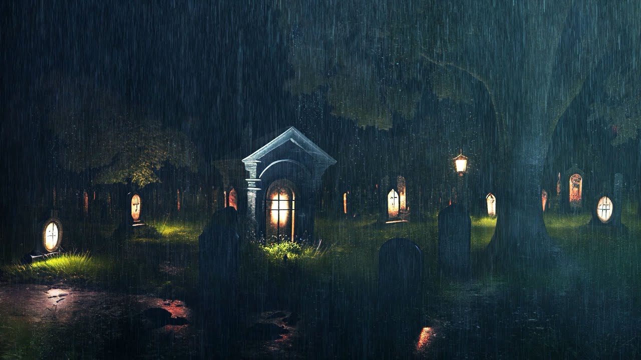 The Rainy Night Fell on the Horror Cemetery | Sleep Better with the ...