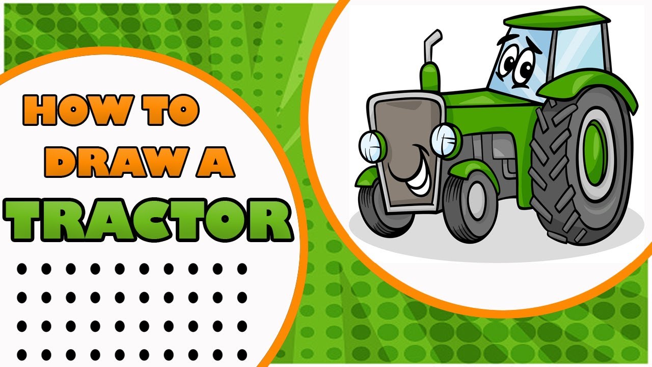 How to Draw Tractor with Pencil, Drawing Tractor Easy, Tractor Drawing ...