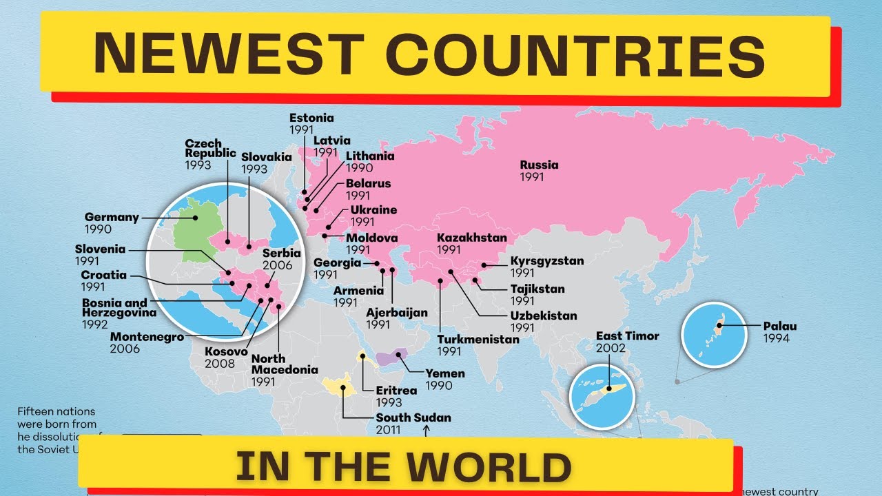 The 10 Newest Countries In The World - YouTube