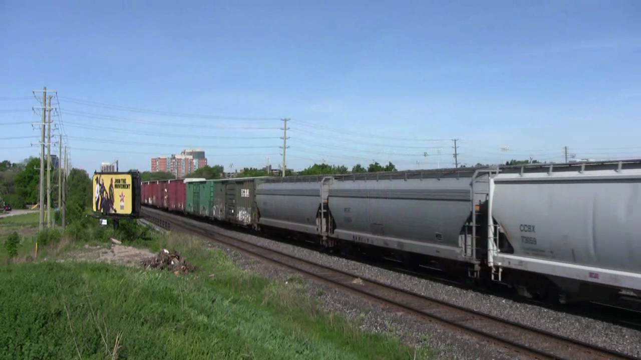 Eastbound CN W/ Tomahawk Railway 1583!!! - YouTube