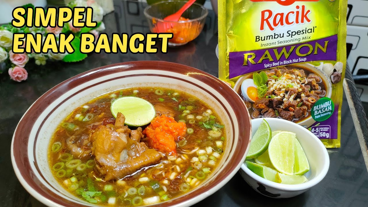 TERENAK ⁉️ RESEP RAWON AYAM BUMBU INSTAN RACIK INDOFOOD ENAK BANGET GA ...