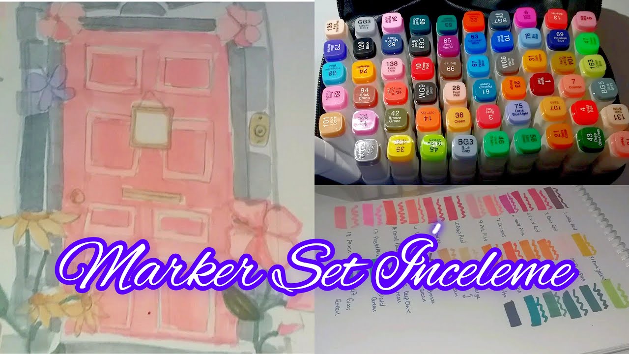 MARKER KALEM SETİ İNCELEME #markers - YouTube