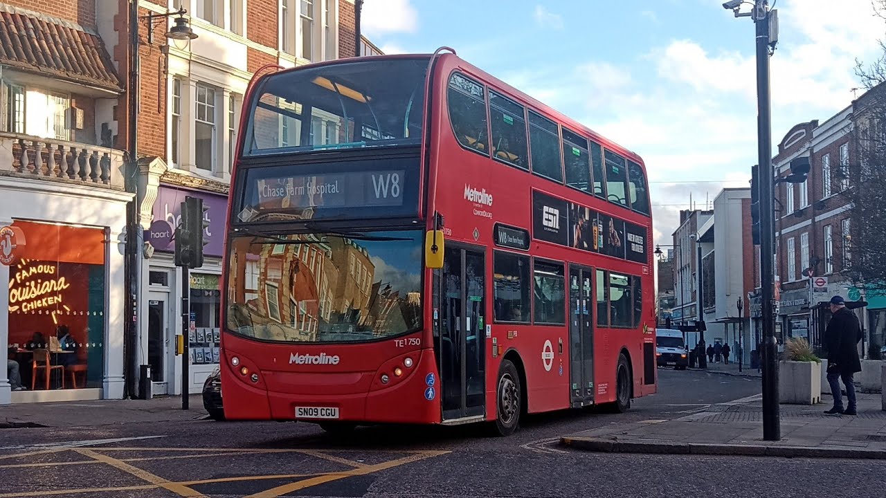 Ride on Metroline TE1750 SN09CGU ADL Enviro400 Trident on Route W8 ...