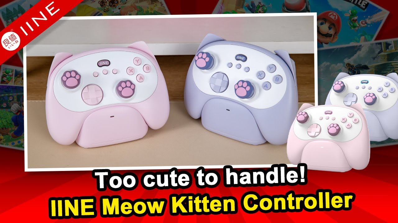 Meow meow meow? 🐱💕 The most adorable controller is here—falling in love ...