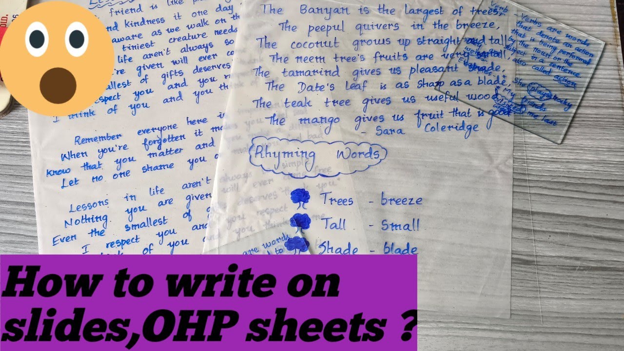 TLM PROJECT FOR ENGLISH MAJOR | SLIDES,OHP SHEETS PROJECT. - YouTube
