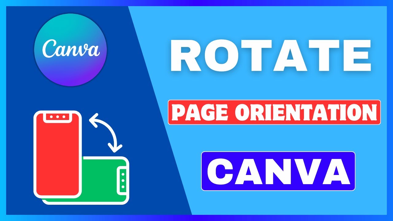 How To Rotate Page On Canva | Change Page Orientation On Canva - YouTube